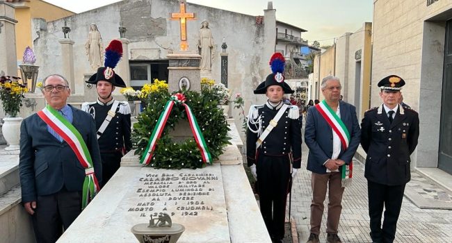 Commemorazione defunti, i carabinieri ricordano il vice brigadiere ...
