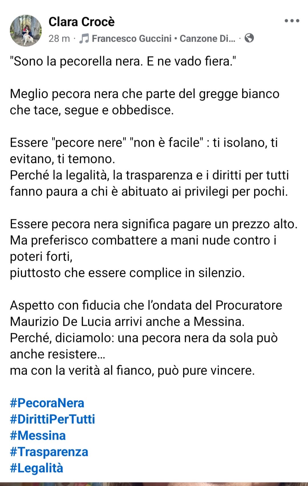 Crocè rompe con De Luca? Post criptico della sindacalista - Messina Oggi